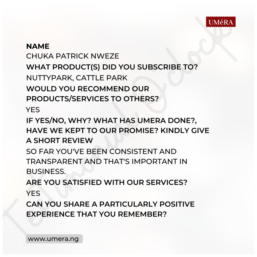 UMeRA – Smart Agricultural Investments for a Sustainable Future